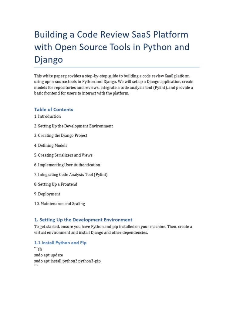 Build your own Saas code review platform | PDF | Computing | Software ...