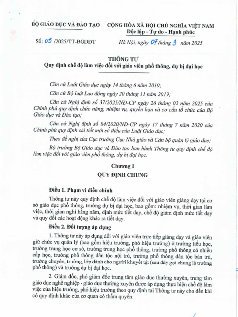 TT05 2025 BGDDT 352ed | PDF