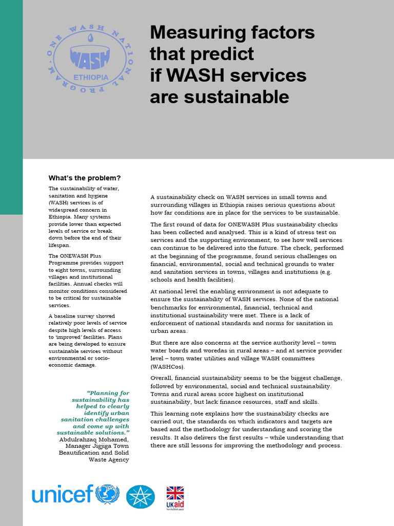 Learning Note#3 Measuring Factors That Predict If WASH Services Are ...