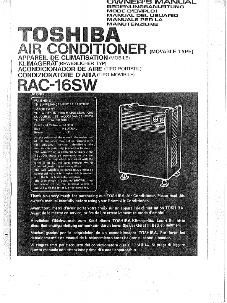 Owners Manual RAC-16SW | PDF