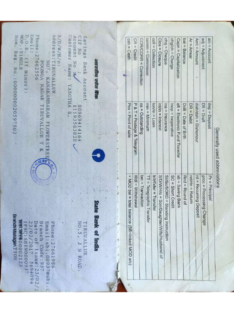 SBI Passbook Compressed | PDF