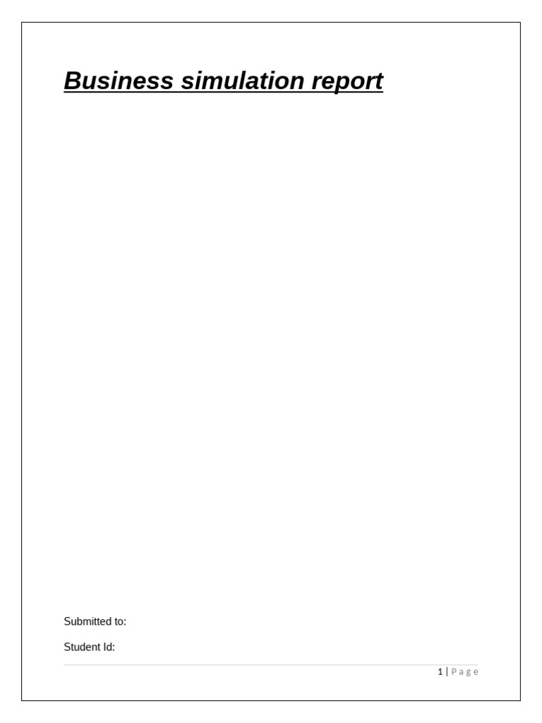 Business Simulation Report (Part A and Part B) Pushpak | PDF | Equity ...