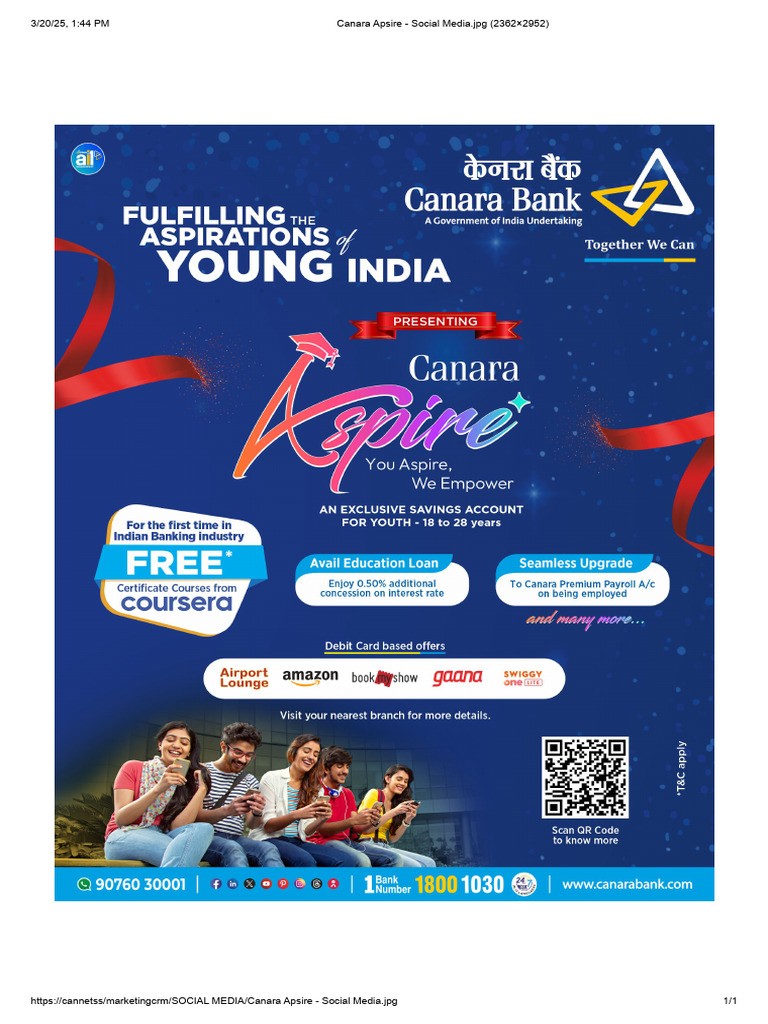 Canara Apsire - Social Media | PDF