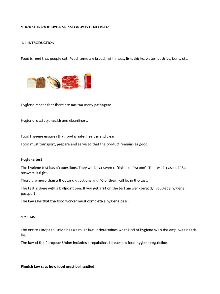 Essential Food Hygiene Guidelines | PDF | Foodborne Illness | Disinfectant