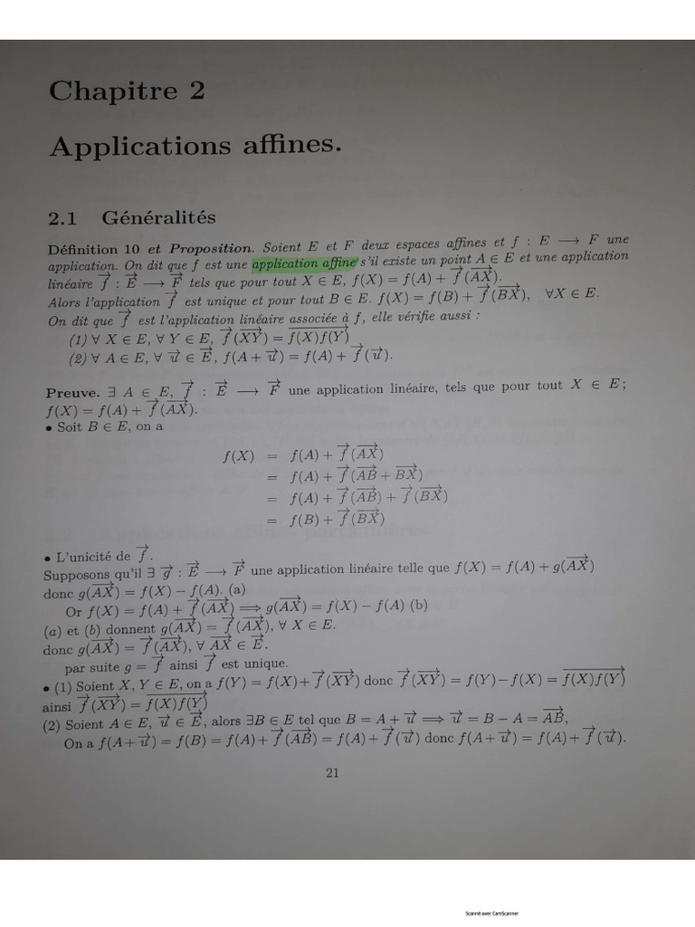 Géo - Affine Chap2 | PDF
