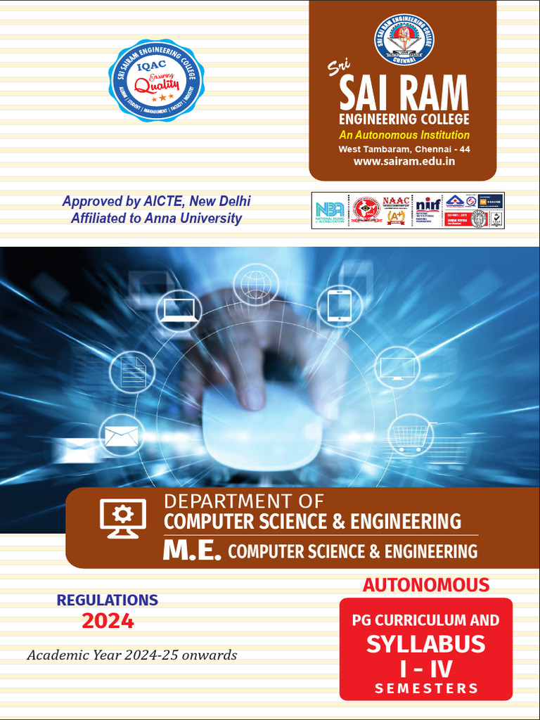 NR-2024-ME-CSE-SYLLABUS | PDF | Computer Network | Databases