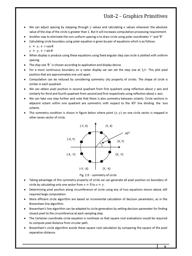 cg_study_material unit 1 & 2-29-69 | PDF | Typefaces | Circle