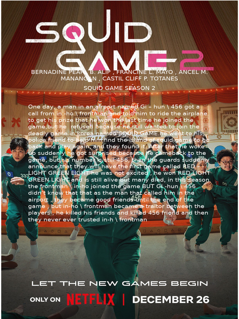 English Script Squid Game Elements of The Sory | PDF