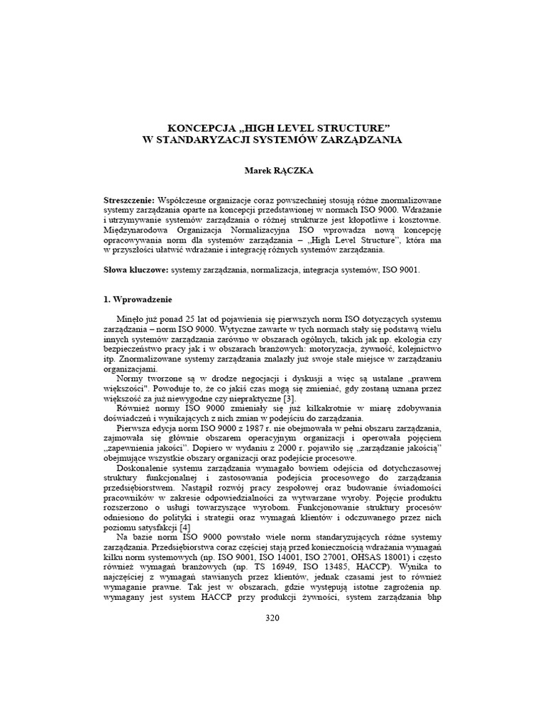 High Level Structure | PDF