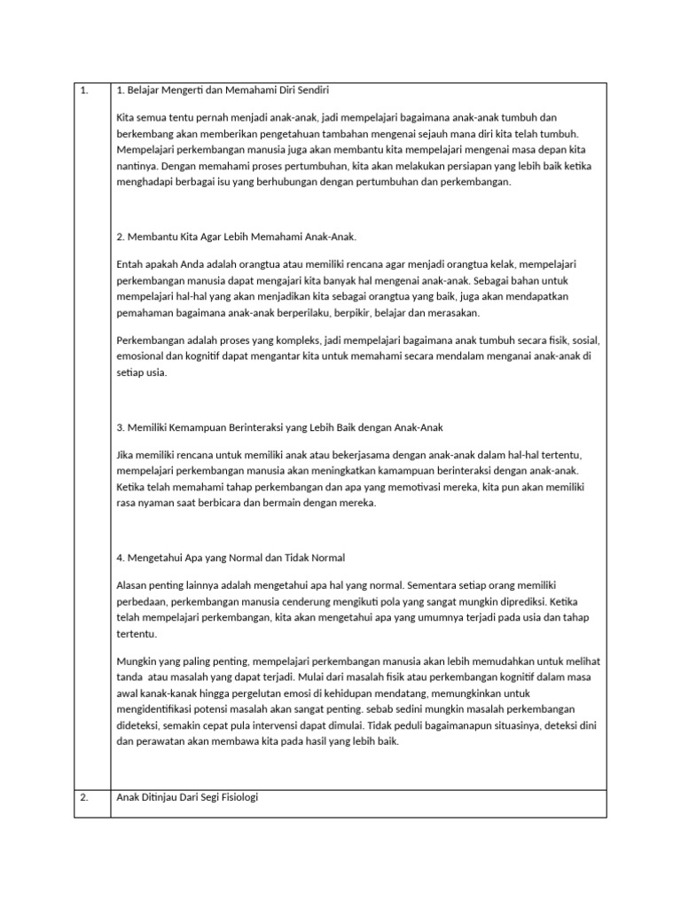 Rangsangan Kinestetik pada Anak | PDF