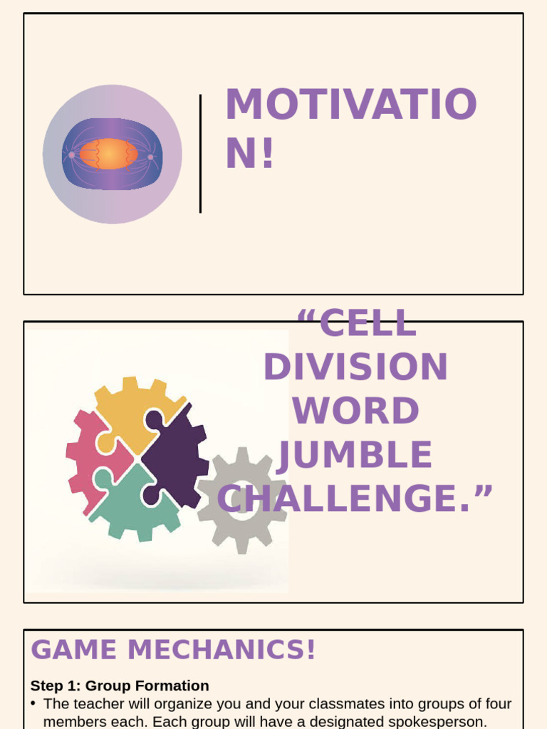 Cell Division Game Mechanics | PDF | Cell Cycle | Cell Growth