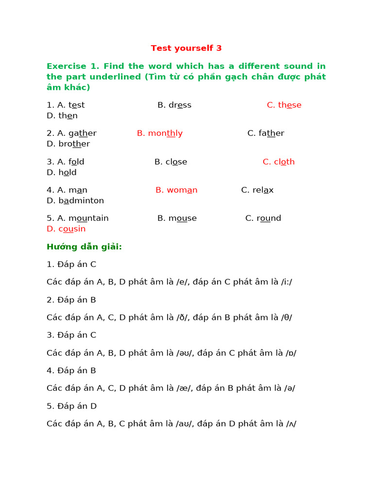Test Yourself 3 Key Pdf