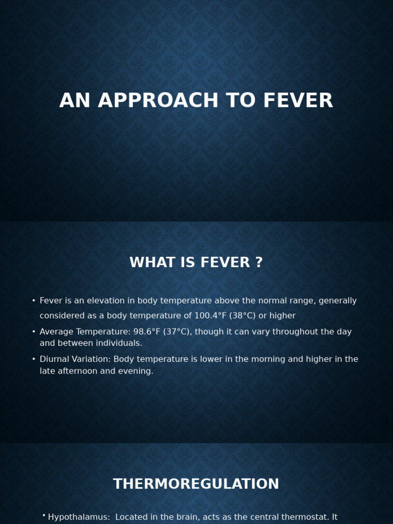 An Approach To Fever | PDF