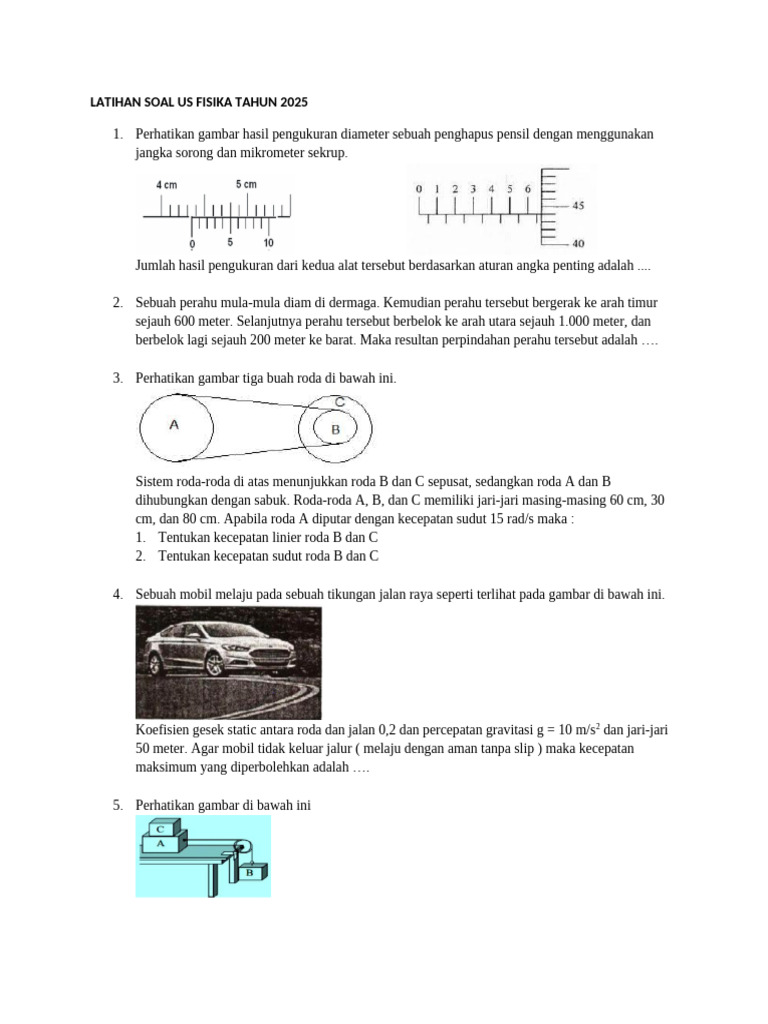 Latsol Us Fisika Tahun 2025 | PDF