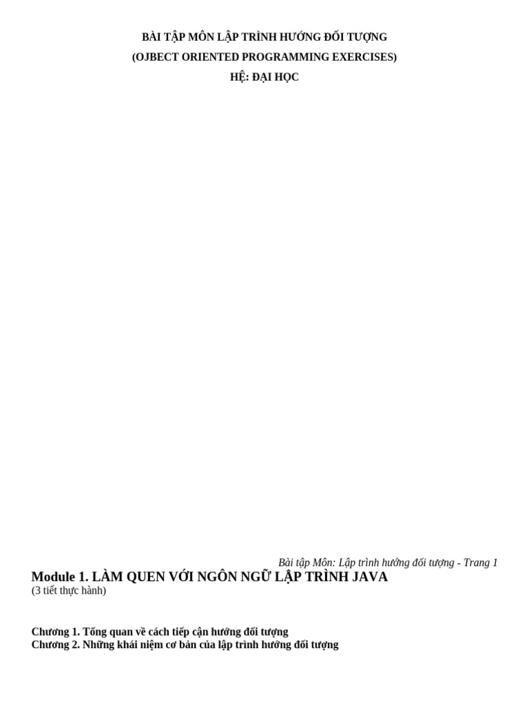 BT Mon Lap Trinh Huong Doi Tuong - Chitiet | PDF