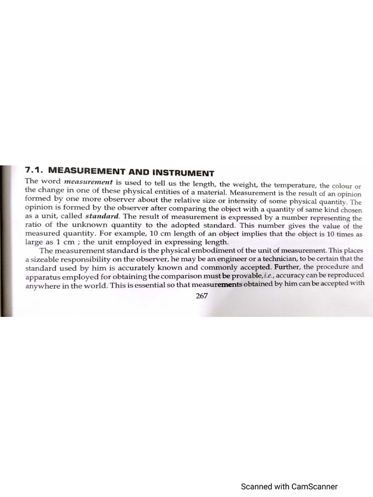Bme101-Unit 5.1 Measurement | PDF
