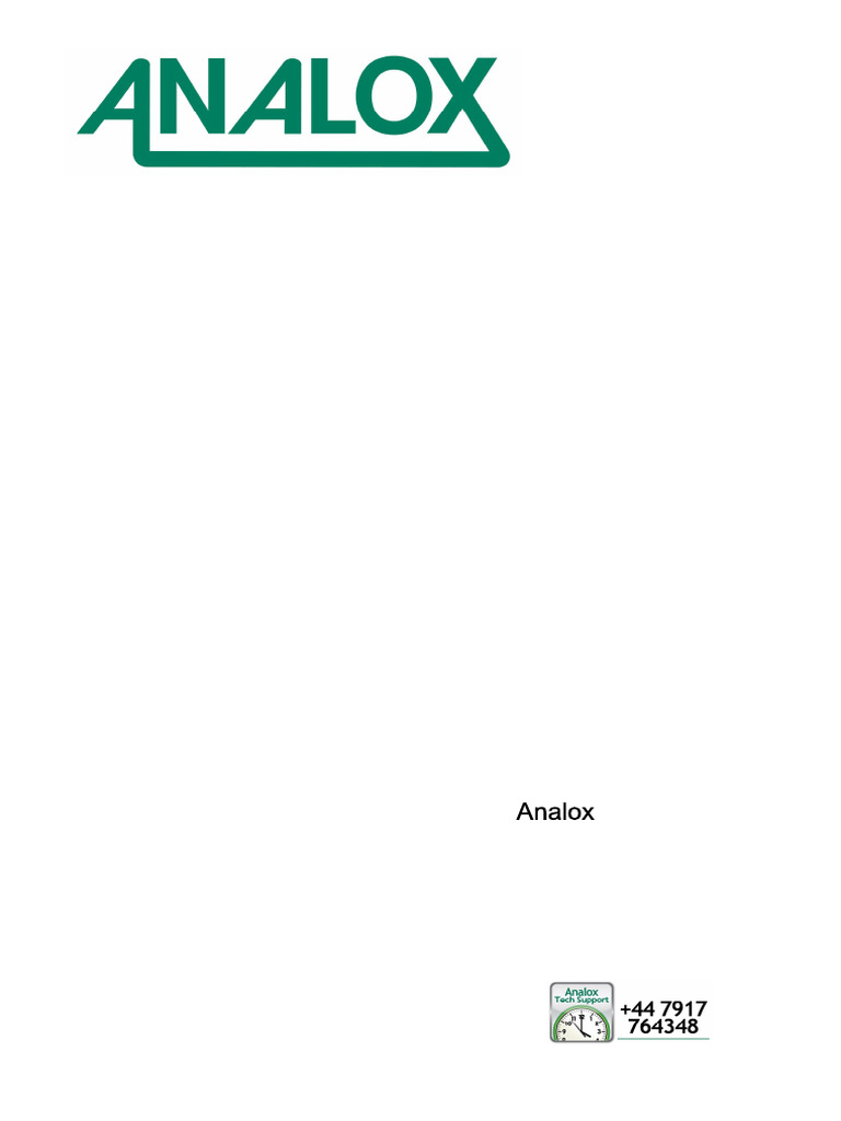 Analox 1000 Series User Manual | PDF | Electrical Connector | Mains ...