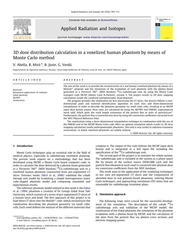 3D Dose Mapping in Voxelized Phantom | PDF | Radiation Therapy | Dosimetry