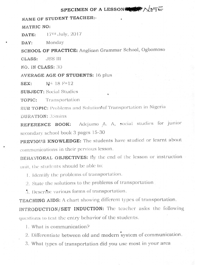Pgde Elder Ogunleke's Note 2025 | PDF