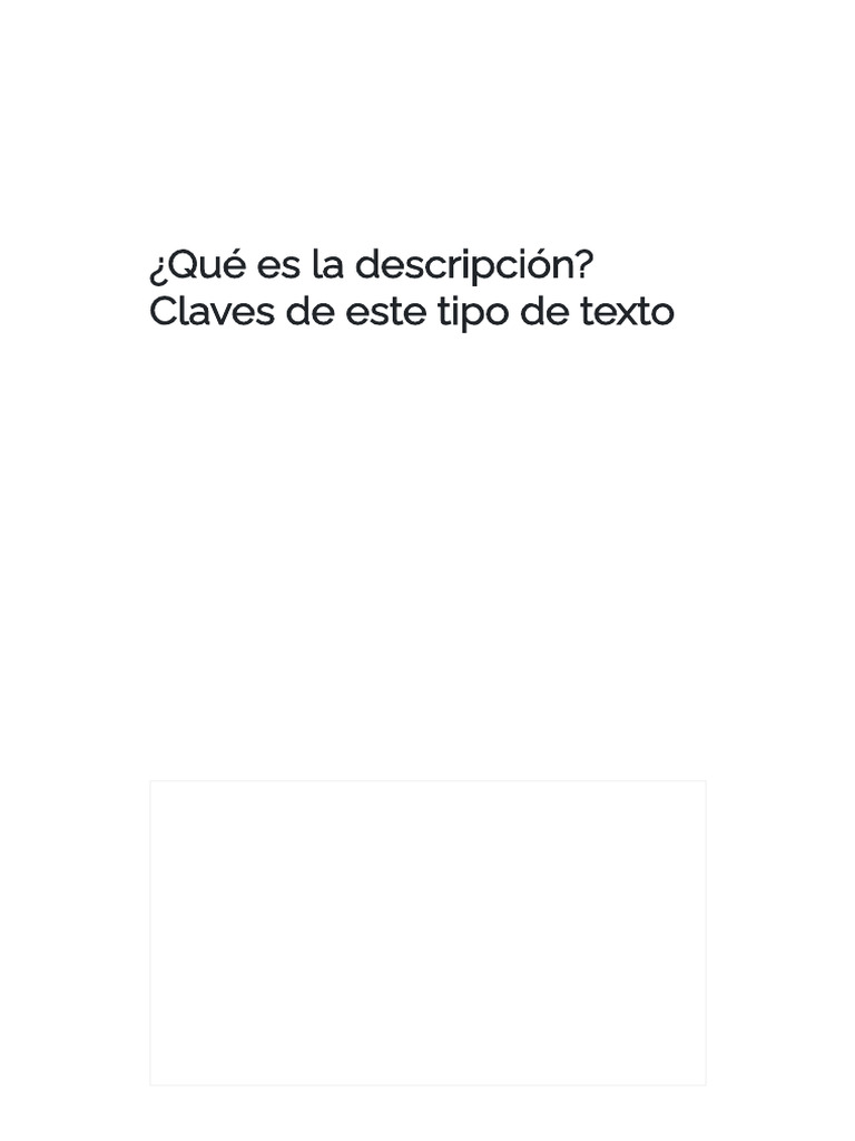 Qué Es La Descripción y Cómo Describir Correctamente | PDF | Adjetivo ...