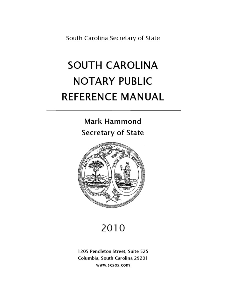 SC Notary Public Manual | PDF | Notary Public | Identity Document