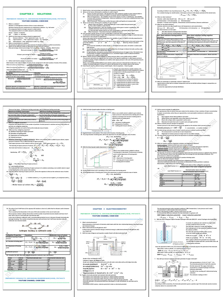 Hsslive Xii Chemistry Revised Notes Based On Scert Deleted Topics | PDF ...