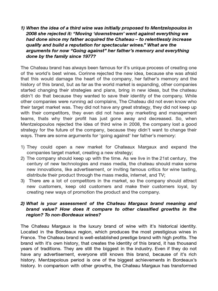 Wine Case Study | PDF | Brand | Profit (Economics)