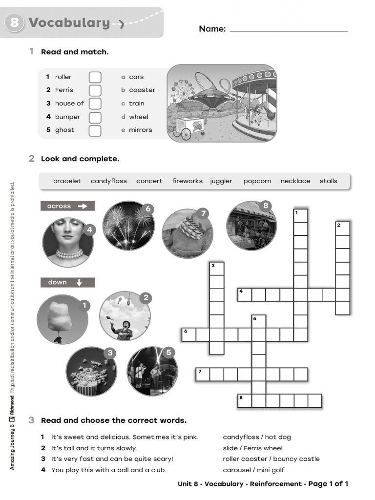 Vocabulary Reinforcement Unit 8 | PDF