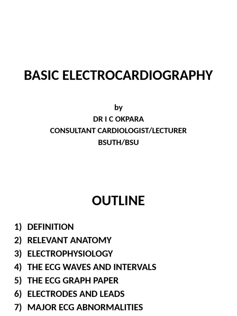 Basic Electrocardiography(0) | PDF | Electrocardiography | Cardiac ...