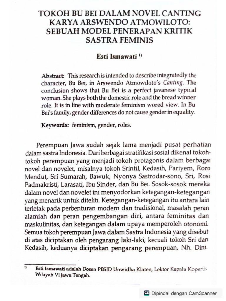 Fenolingua Feb 2002 THN 10 No.1 Esti - Novel Canting-Feminisme | PDF