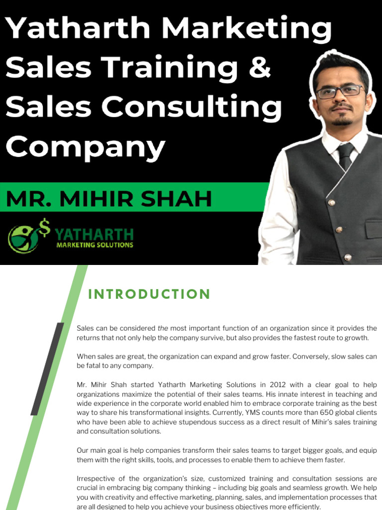 YMS Sales Training Programe V1 | PDF | Sales | Motivation