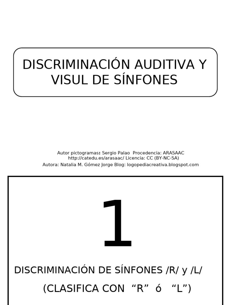 Discriminacion Auditiva y Visul de Sinfones | PDF