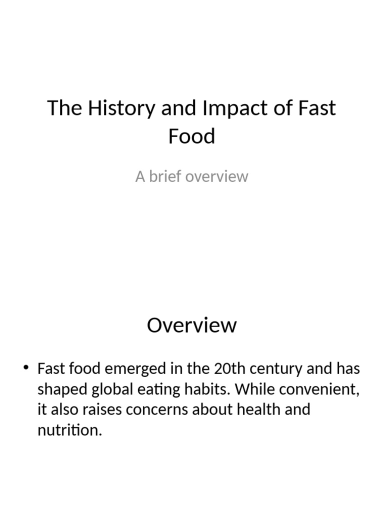 Fast Food History | PDF
