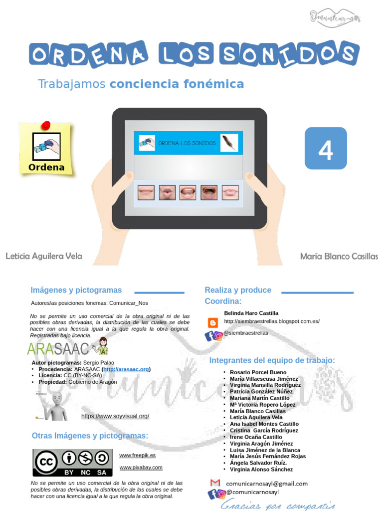 Conciencia Fonemica Ordenar Sonidos y Formar Palabras Trabadas 4 | PDF