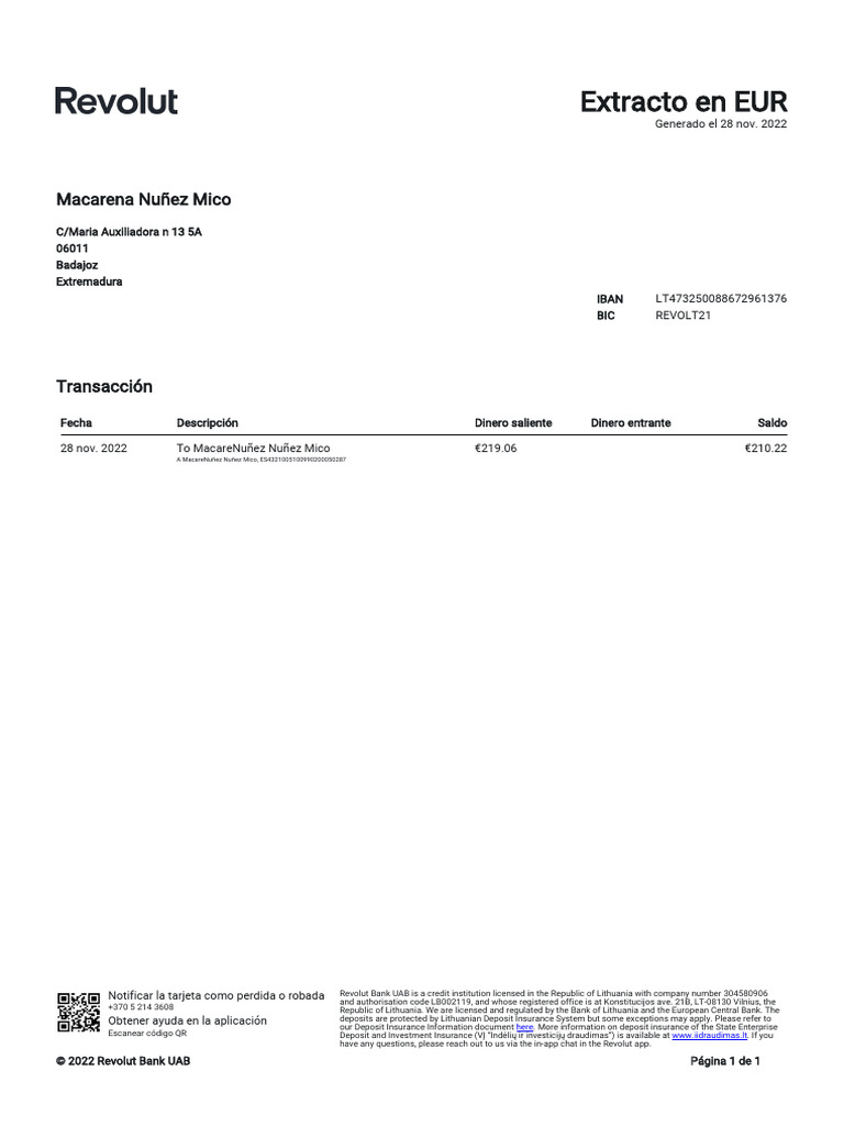 Revolut Bank Transaction Summary | PDF | Investing | Money