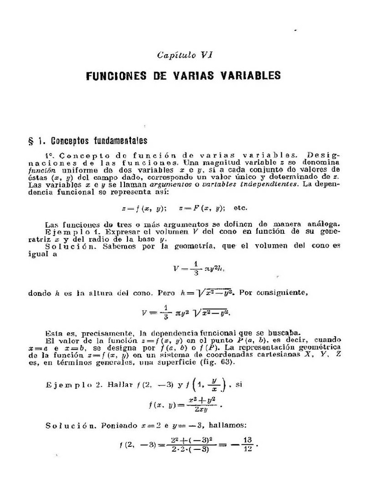 Funciones de Varias Variables | PDF