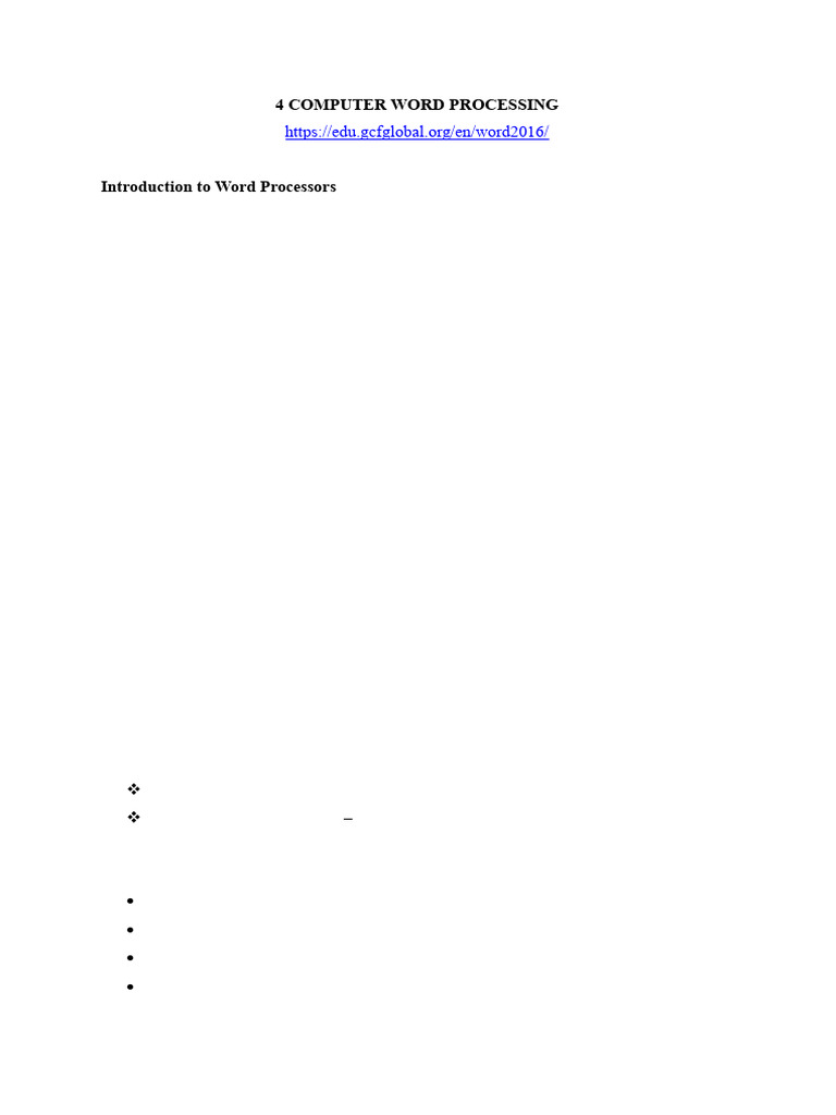 04-Computer Word Processing 1&2 | PDF | Page Layout | Word Processor