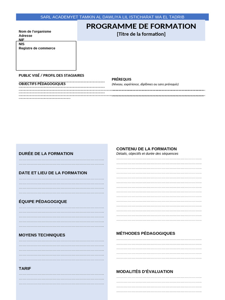 Modele-Programme-Formation 20241002 1449 | PDF
