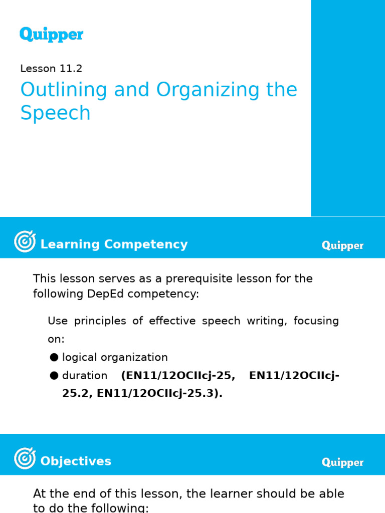 Outlining and Organizing Speech | PDF | Waste