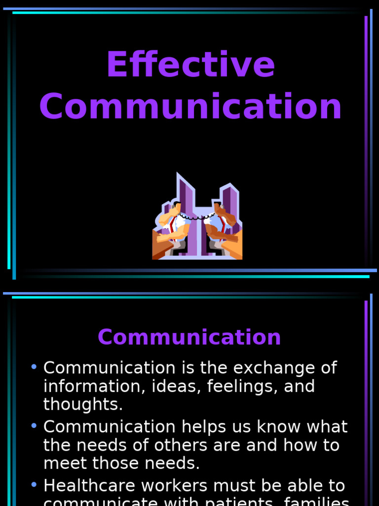 Communication Skills For Healthcare Professionls | PDF | Communication ...