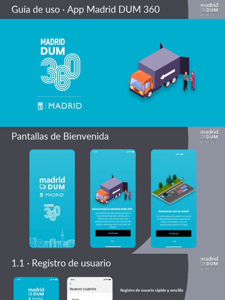 Guía de la App Madrid DUM 360 | PDF | Aplicación movil | Contraseña