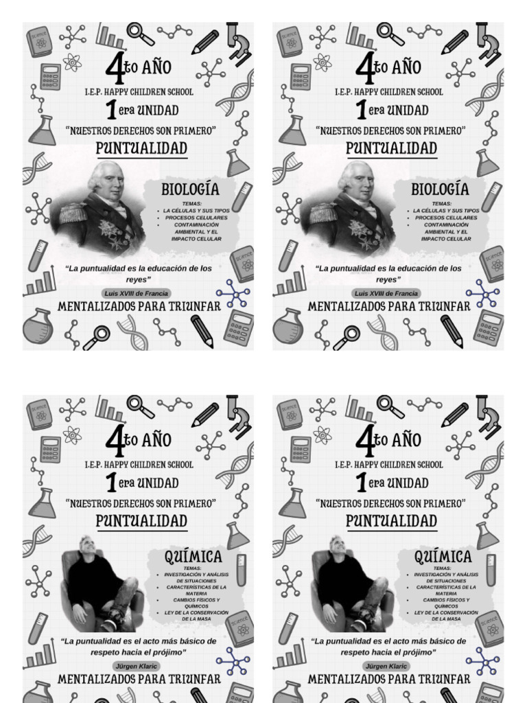 Caratula 1 unidad CyT 4 año | PDF