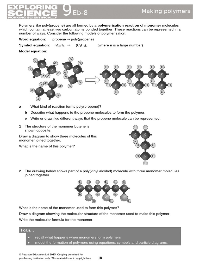 9Eb-8 Making Polymers | PDF