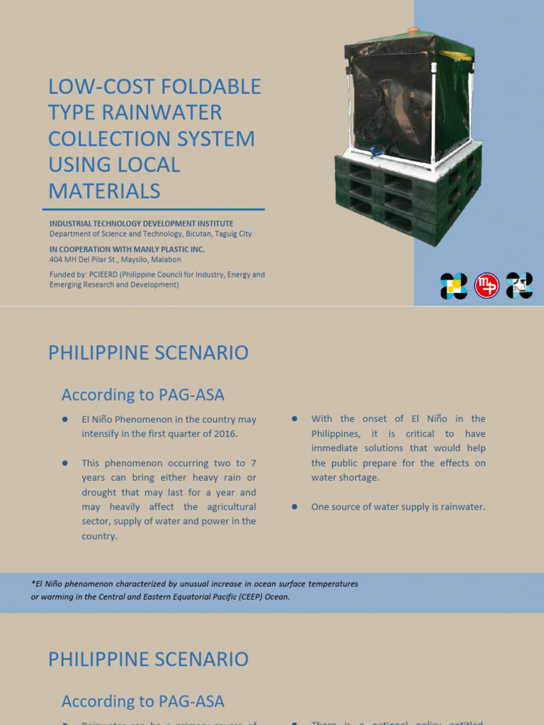 Low-Cost Rainwater Collection System | PDF | Rain | Water