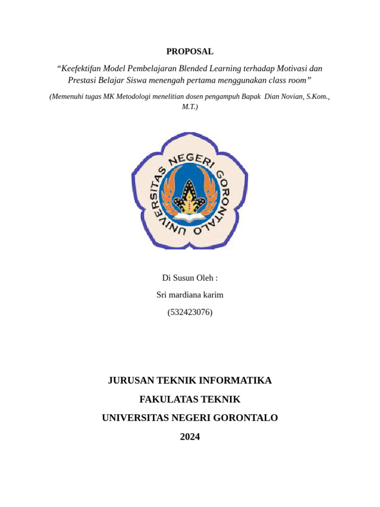 Proposal Ana Metopen | PDF