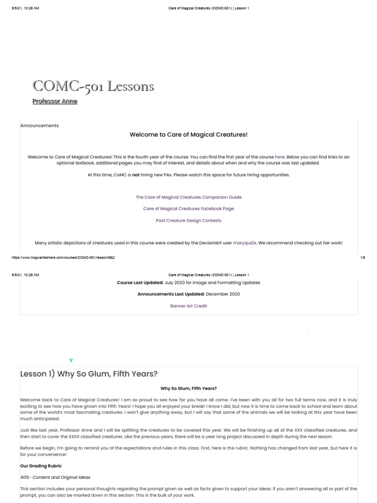 Care of Magical Creatures Lesson 1 | PDF | Honey | Beehive