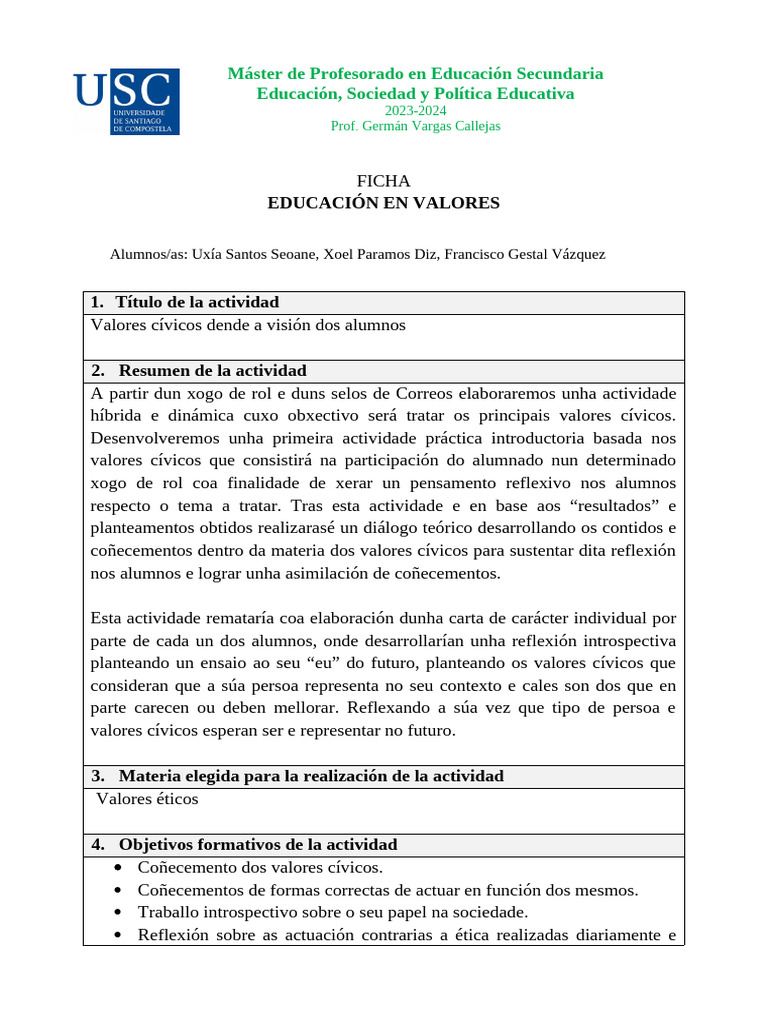 Práctica_3_educación_en_valores | PDF