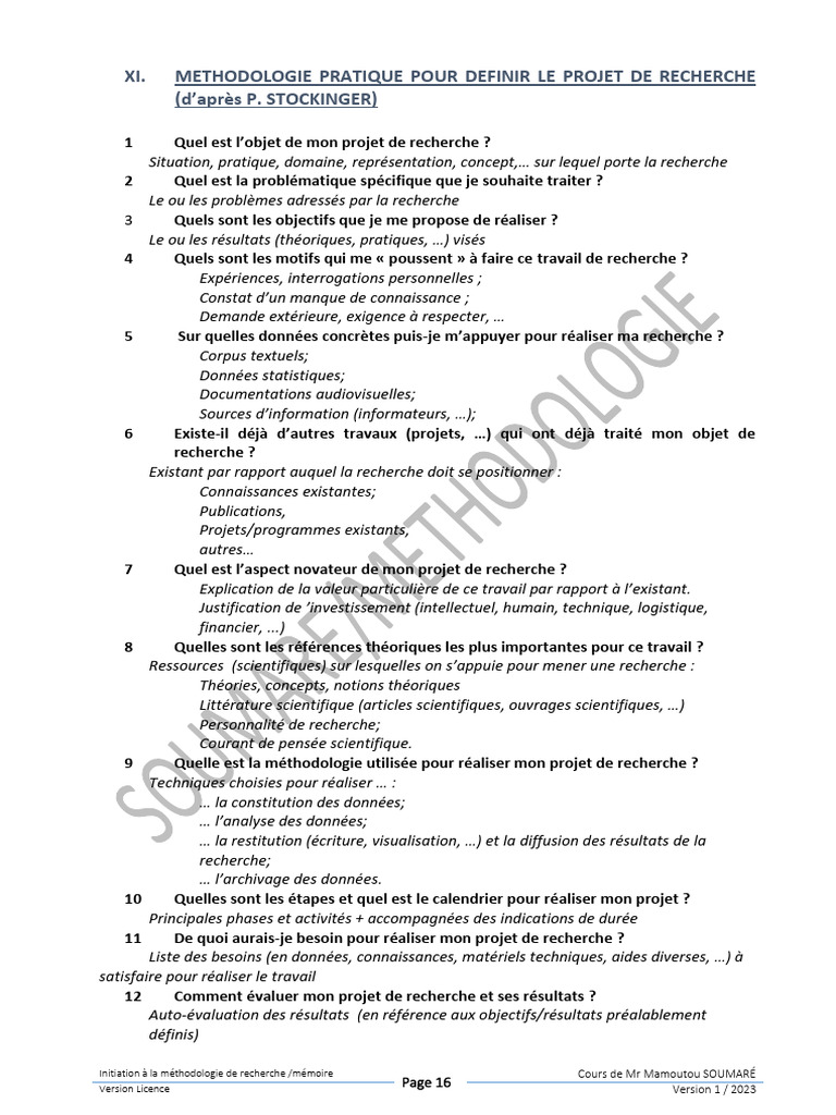 Plan de Cours Methodologie de Recherche Suite Et Fin | PDF | Phrase ...