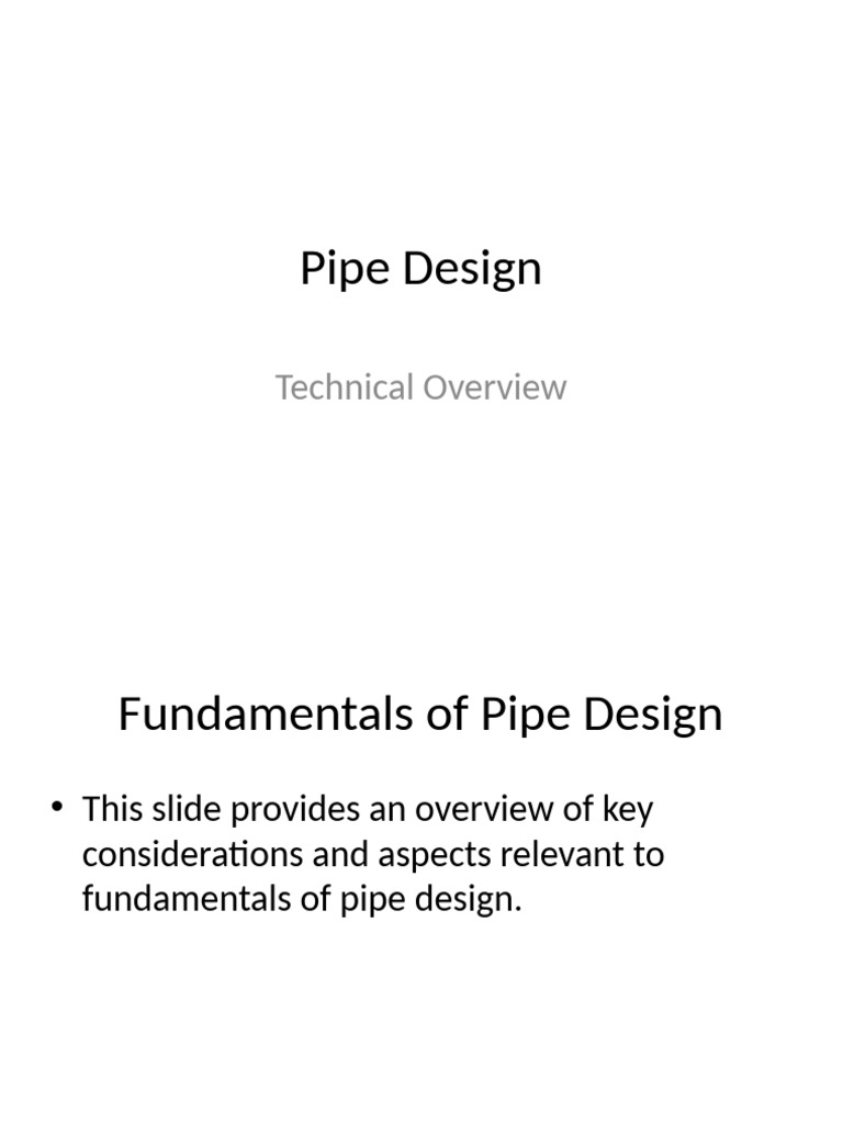 Fundamentals of Pipe Design Guide | PDF