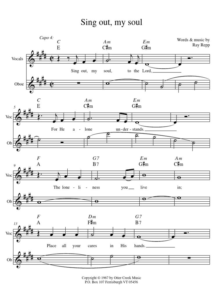 Sing Out My Soul | PDF
